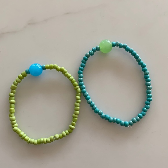 Handmade | Jewelry | 2 Blue And Green Friendship Bracelets | Poshmark